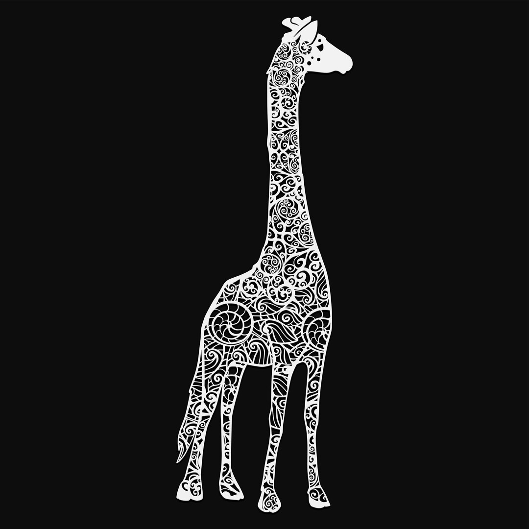 Giraffe Mandala Svg Cut File, Glowforge File, Vinyl Template, Laser Cut ...