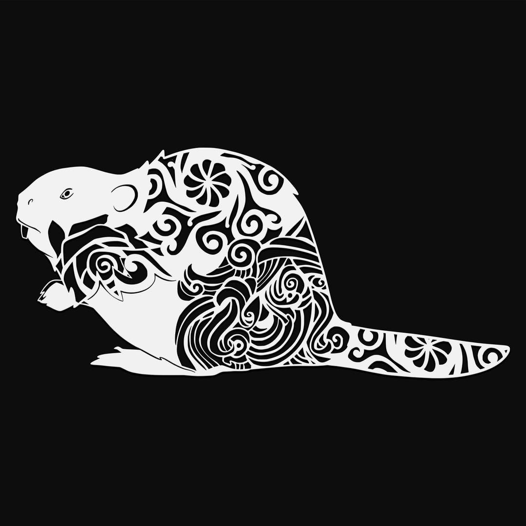 Beaver Mandala Svg Cut File, Glowforge File, Vinyl Template, Laser Cut ...