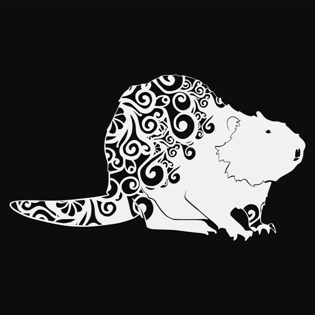 Beaver Mandala Svg Cut File, Glowforge File, Vinyl Template, Laser Cut ...