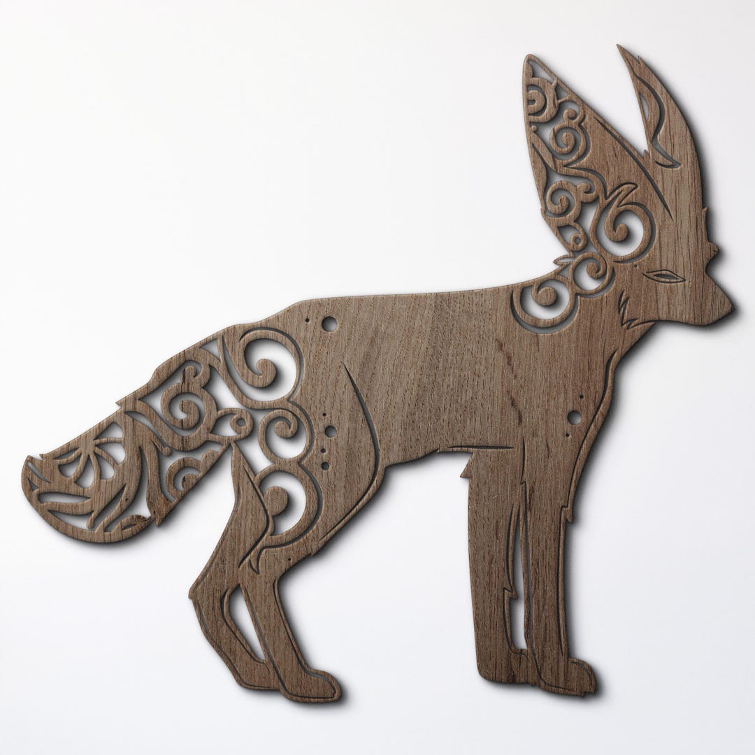 Fennec Fox Mandala Svg Cut File, Glowforge File, Vinyl Template, Laser ...