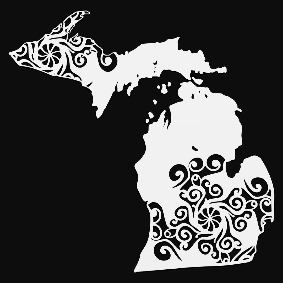 Michigan Mandala Svg, Geography Cut File, Glowforge Svg, United States ...