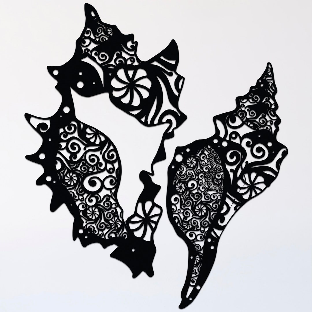 Conch Shell Mandala Svg Cut File, Glowforge File, Vinyl Template, Laser ...