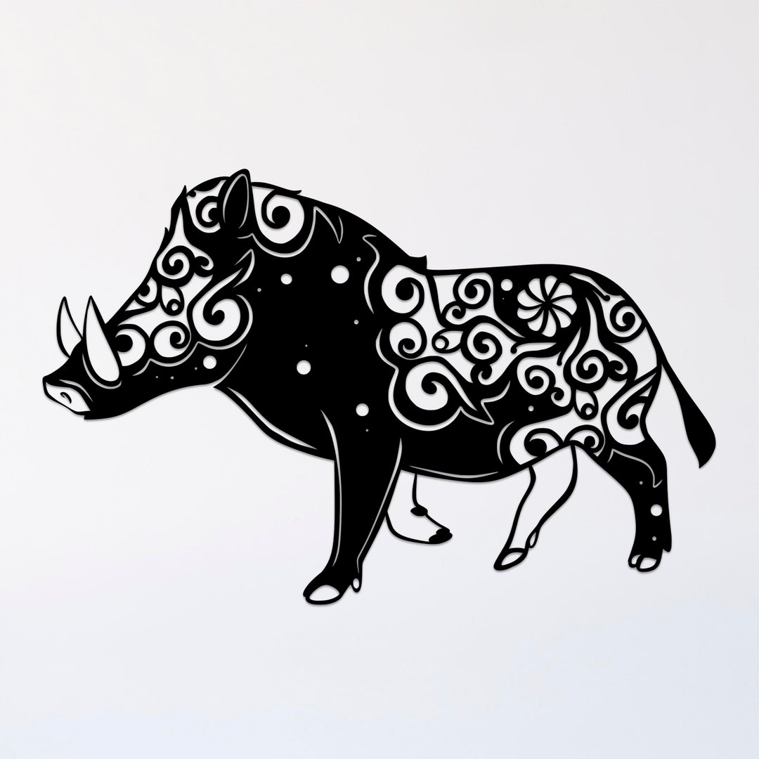Wild Hog Mandala Svg Cut File, Glowforge File, Vinyl Template, Laser ...