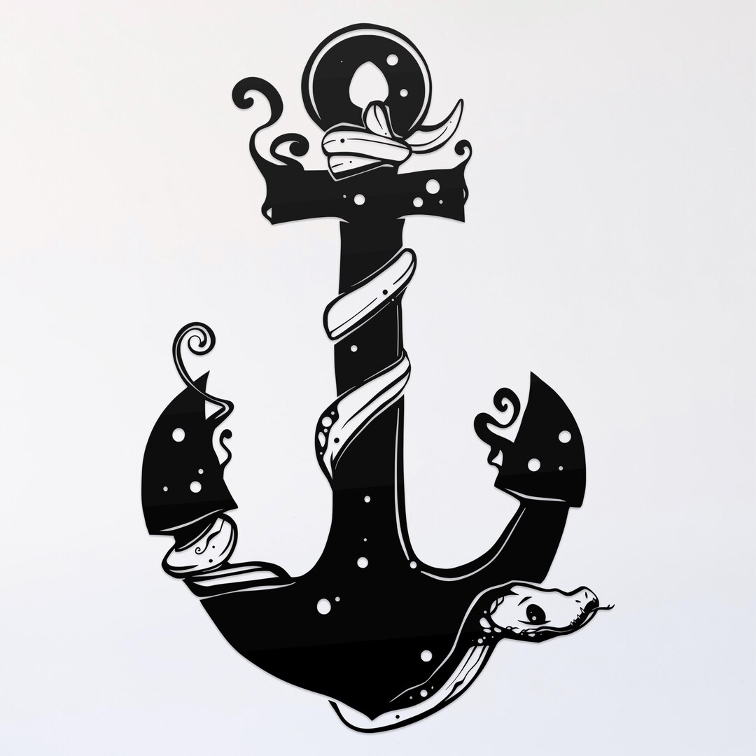 Ball Python With Anchor Svg Cut File, Snake Glowforge File, Vinyl ...