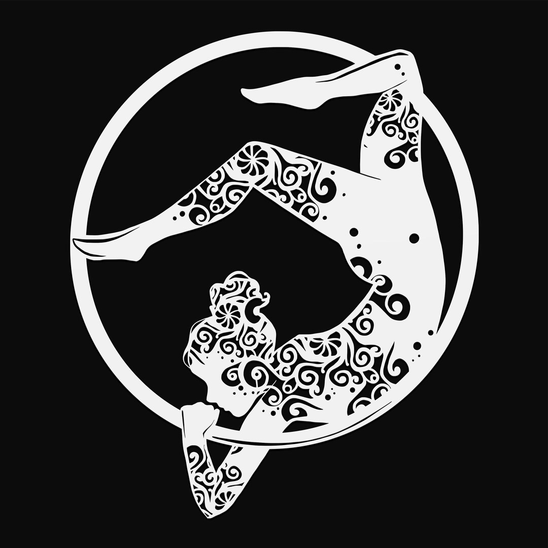 Aerial Hoop Dancer Mandala Svg Cut File, Glowforge File, Vinyl Template ...