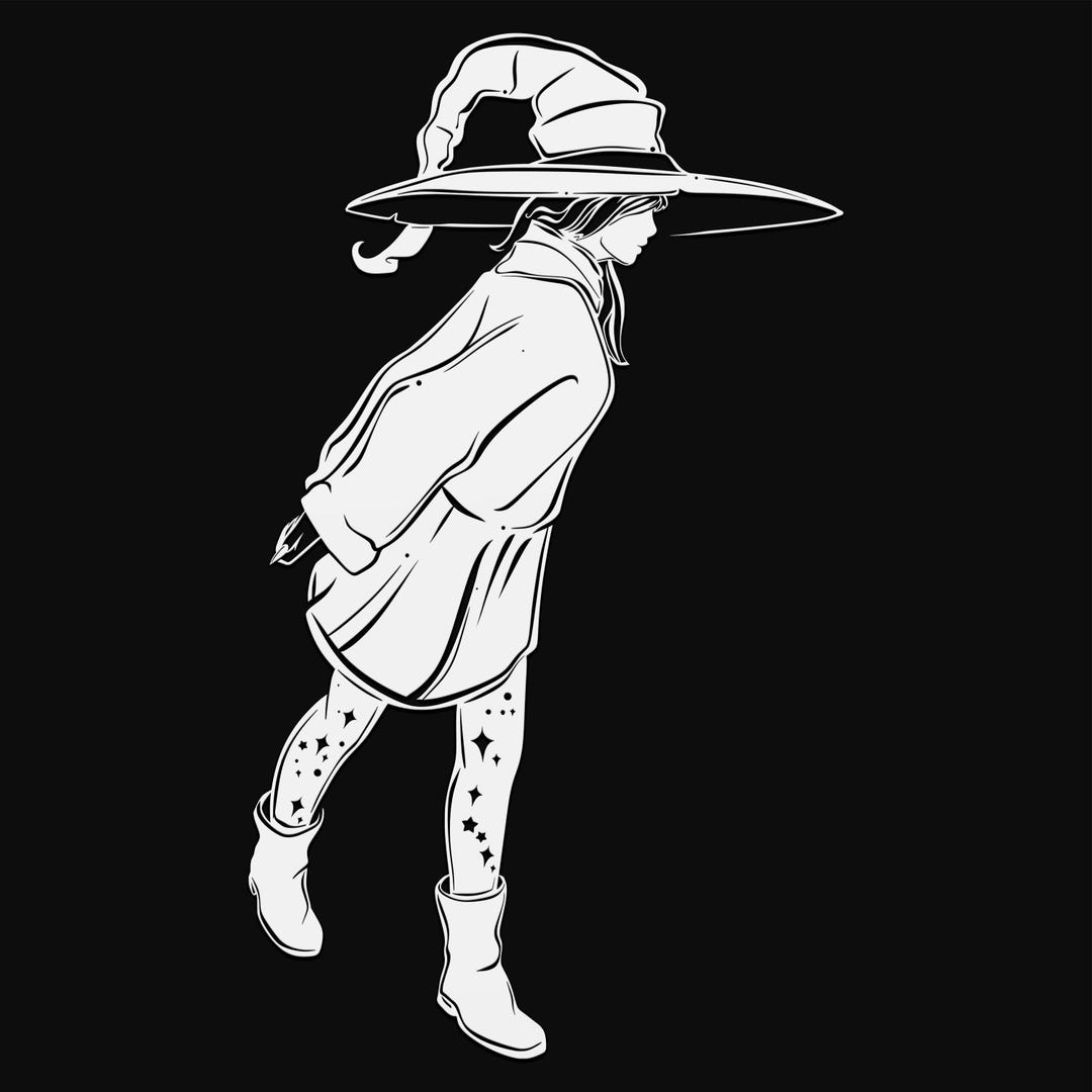 Witchy Svg Cut File, Glowforge File, Vinyl Template, Laser Cut File ...