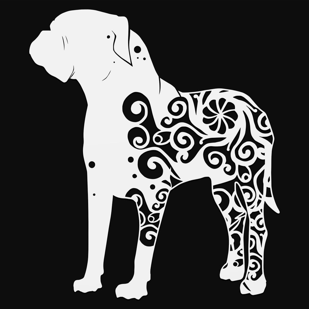 French Mastiff Mandala Svg File, Glowforge File, Vinyl Template, Laser ...
