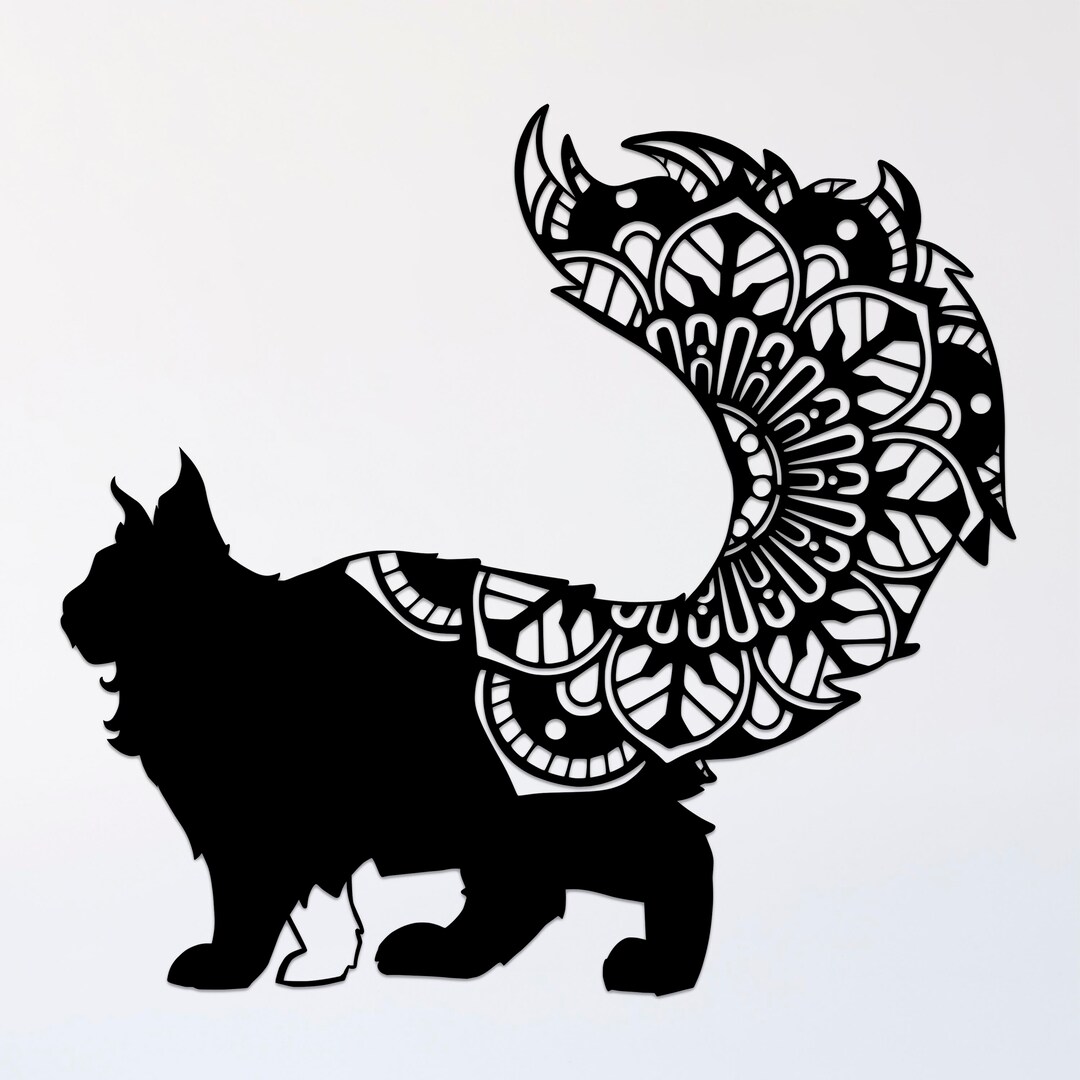 Maine Cat Svg Cut File, Glowforge File, Vinyl Template, Laser Cut File ...