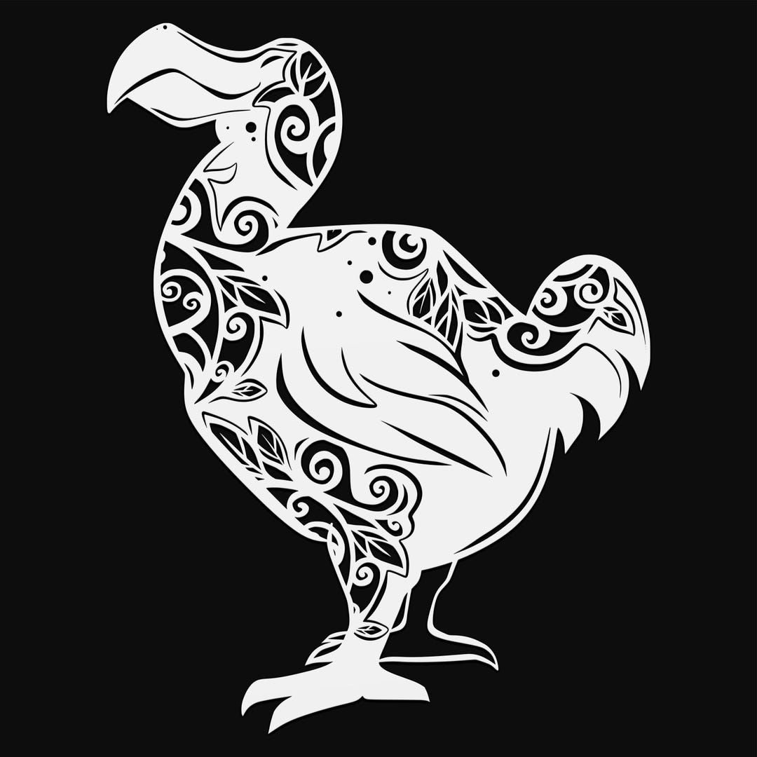 Dodo Mandala Svg Cut File, Glowforge File, Vinyl Template, Laser Cut ...
