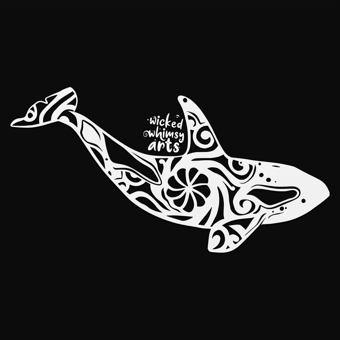 Orca Mandala Whale Svg Cut File, Glowforge File, Vinyl Template, Laser ...