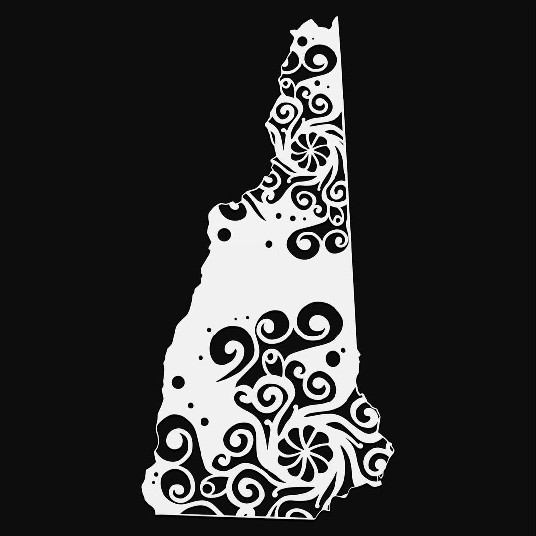 New Hampshire Mandala Svg, Geography Cut File, Glowforge Svg, United ...