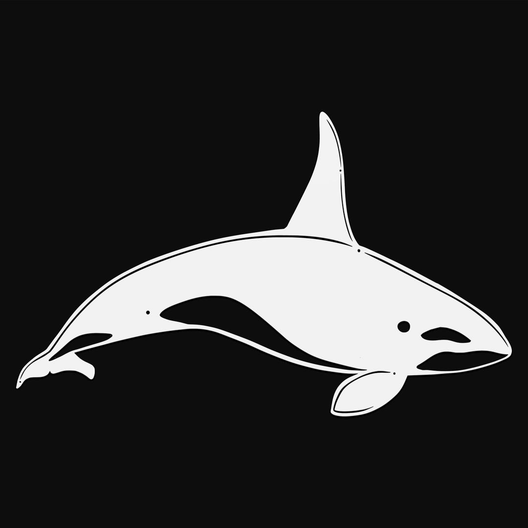 Orca Whale Svg Cut File, Glowforge File, Vinyl Template, Laser Cut File ...