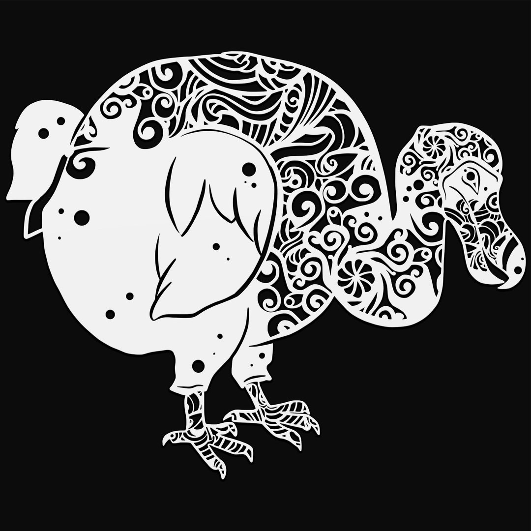 Dodo Bird Mandala Svg Cut File, Glowforge File, Vinyl Template, Laser ...