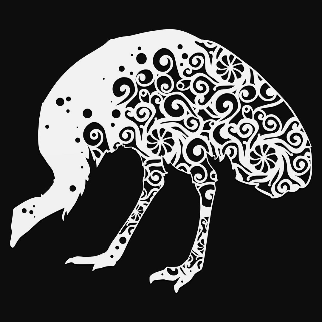 Emu Mandala Svg Cut File, Glowforge File, Vinyl Template, Laser Cut ...