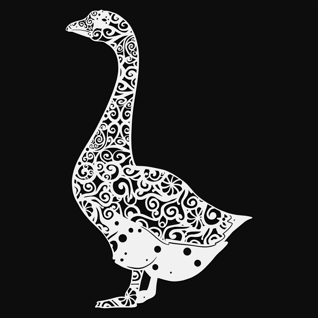 Goose Mandala Svg Cut File, Glowforge File, Vinyl Template, Laser Cut ...