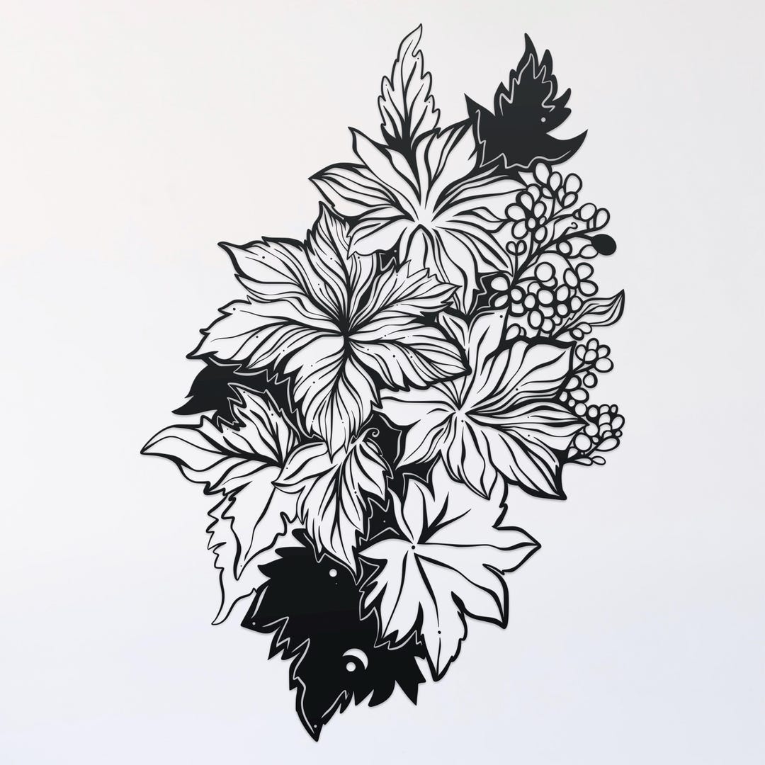 Fall Leaves Svg Cut File, Glowforge File, Vinyl Template, Laser Cut ...