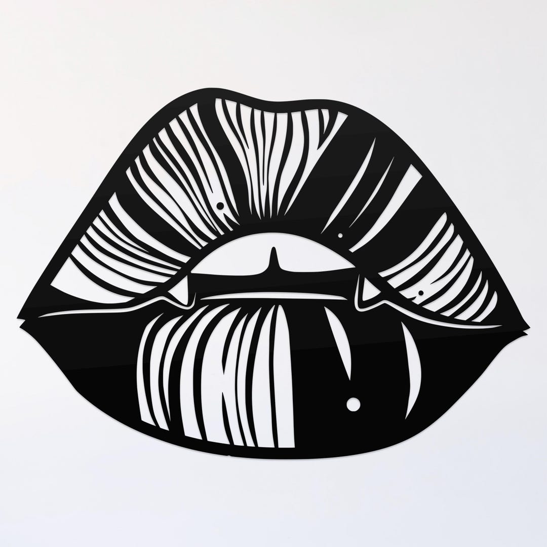 Vampire Lips Svg Cut File, Glowforge File, Vinyl Template, Laser Cut ...