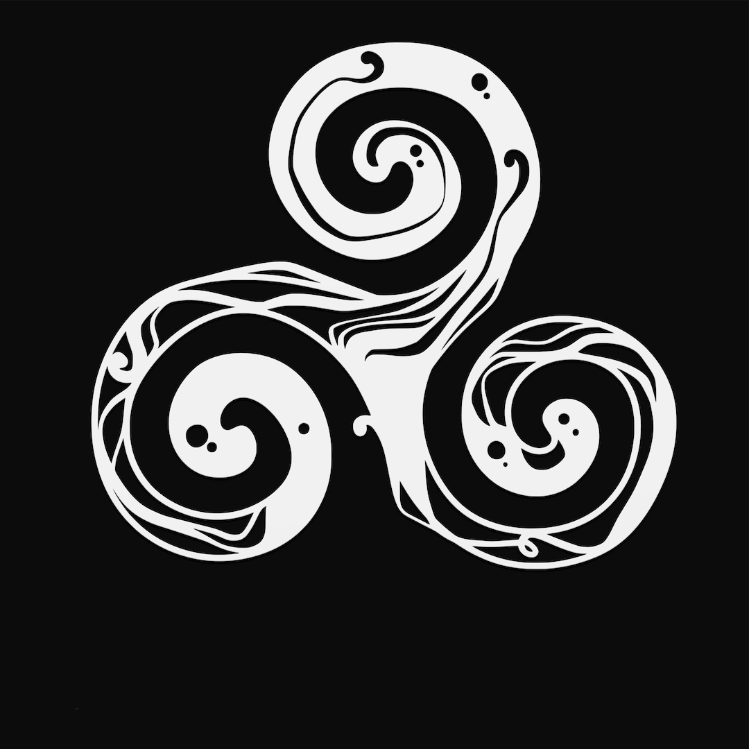 Inky Celtic Triskelion Svg Cut File, Glowforge File, Vinyl Template ...