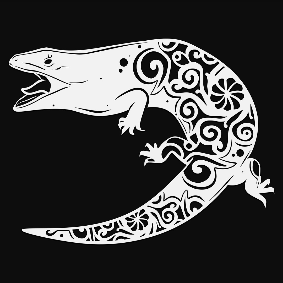 Blue Tongued-skink Mandala Svg Cut File, Glowforge File, Vinyl Template ...
