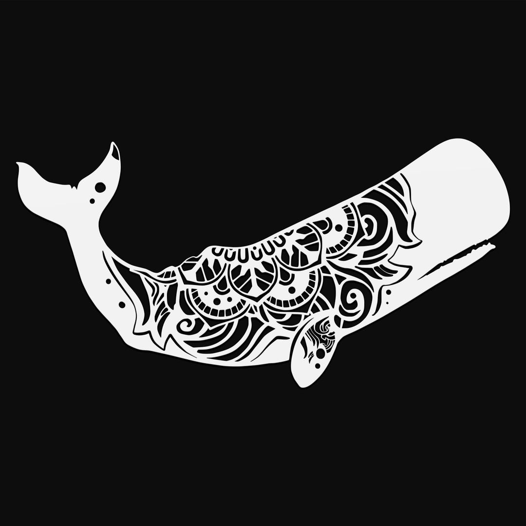Sperm Whale Mandala Svg Cut File, Glowforge File, Vinyl Template, Laser ...