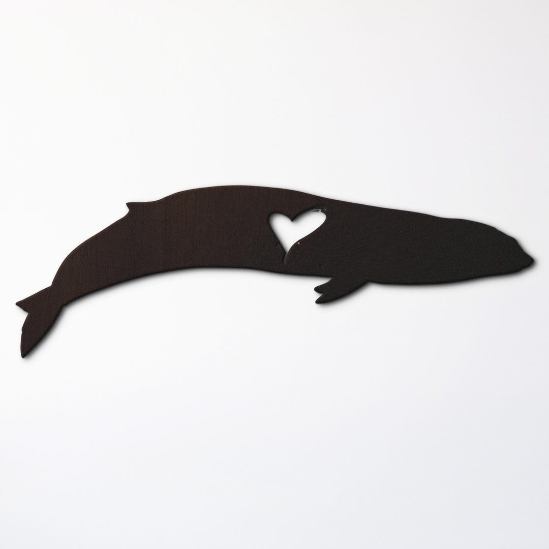 Blue Whale With Heart Svg Cut File, Glowforge File, Vinyl Template ...