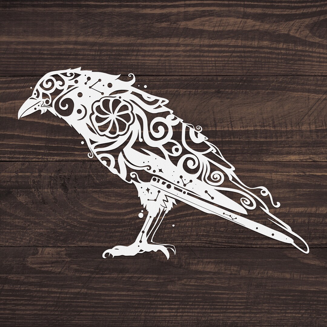 Crow Mandala by Wicked Whimsy Arts Svg Png Dxf Drawing - Etsy