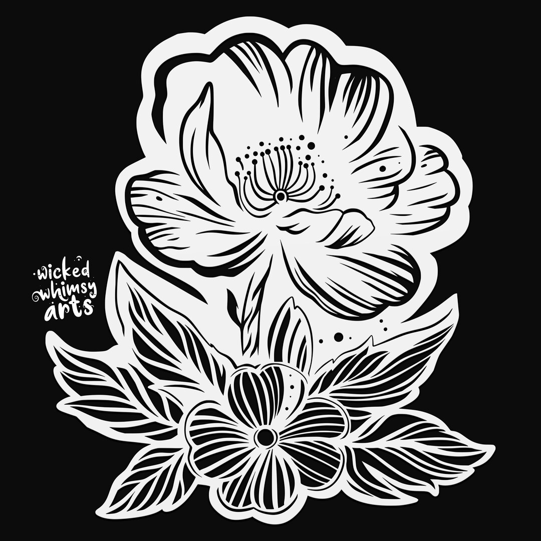 Lily Flower Svg Cut File, Glowforge File, Lily Vinyl Template, Laser ...