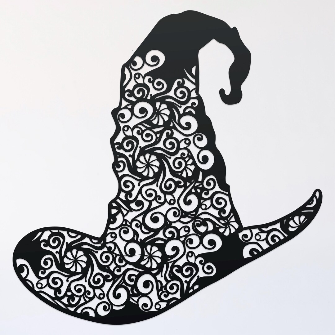 Witch Hat Mandala Svg Cut File, Glowforge File, Vinyl Template, Laser ...
