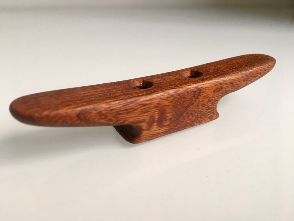 1pc. Mahogany Mini Boat Cleat 10cm Long. Oiled Handmade - Etsy