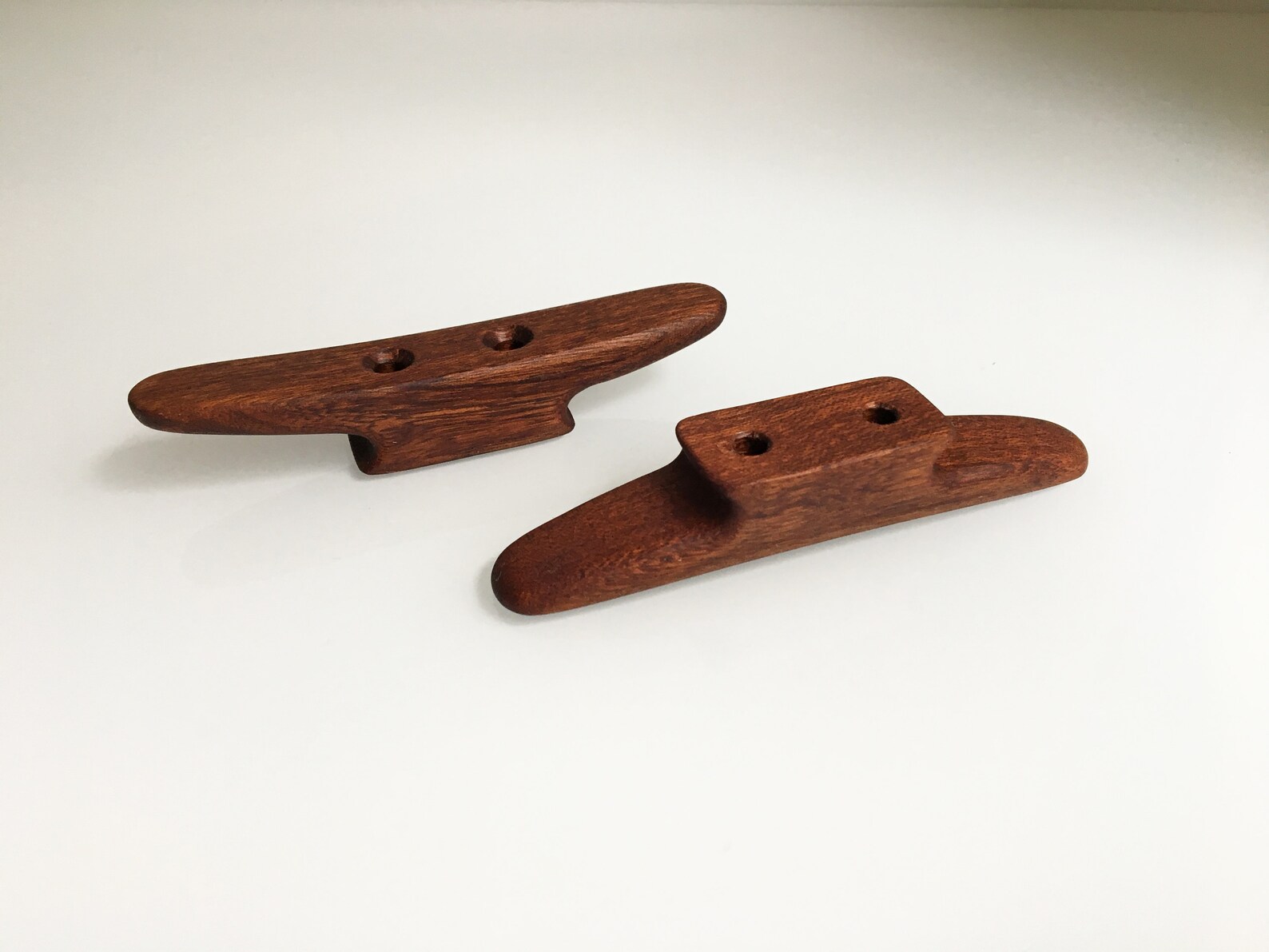 1pc. Mahogany Mini Boat Cleat 10cm long. Oiled Handmade | Etsy