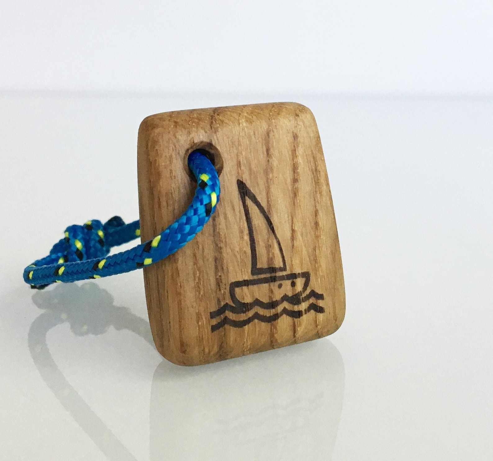 Sailing Boat Keychain Sailboat Oak Keyring Handmade Boat - Etsy