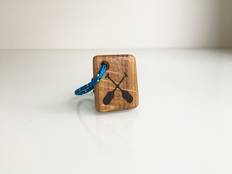 Paddle Boat Canoe Keychain Paddling Oak Keyring Handmade - Etsy