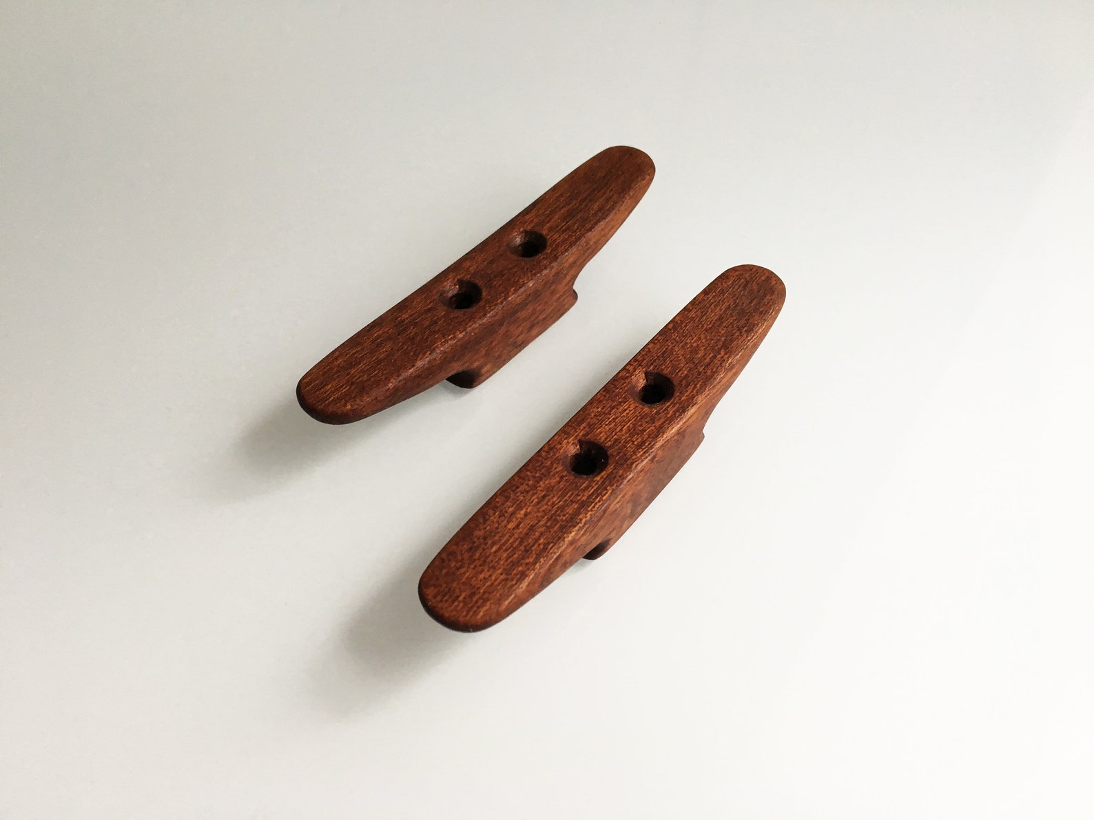 1pc. Mahogany Mini Boat Cleat 10cm Long. Oiled Handmade - Etsy