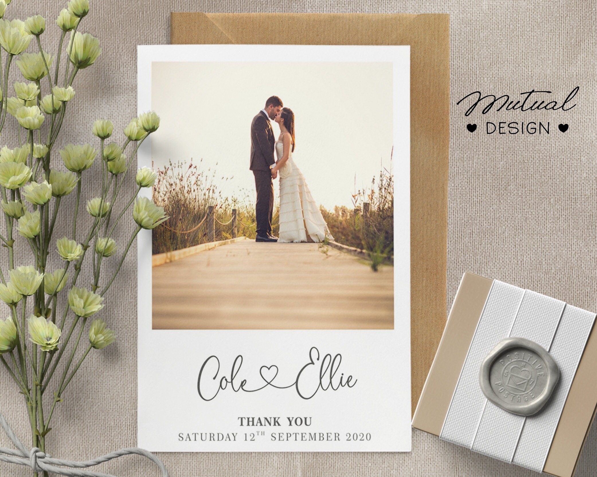 Personalised Wedding Thank You Cards Bespoke Design - Etsy