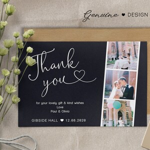 Personalised Wedding Thank You Cards Bespoke Design - Etsy