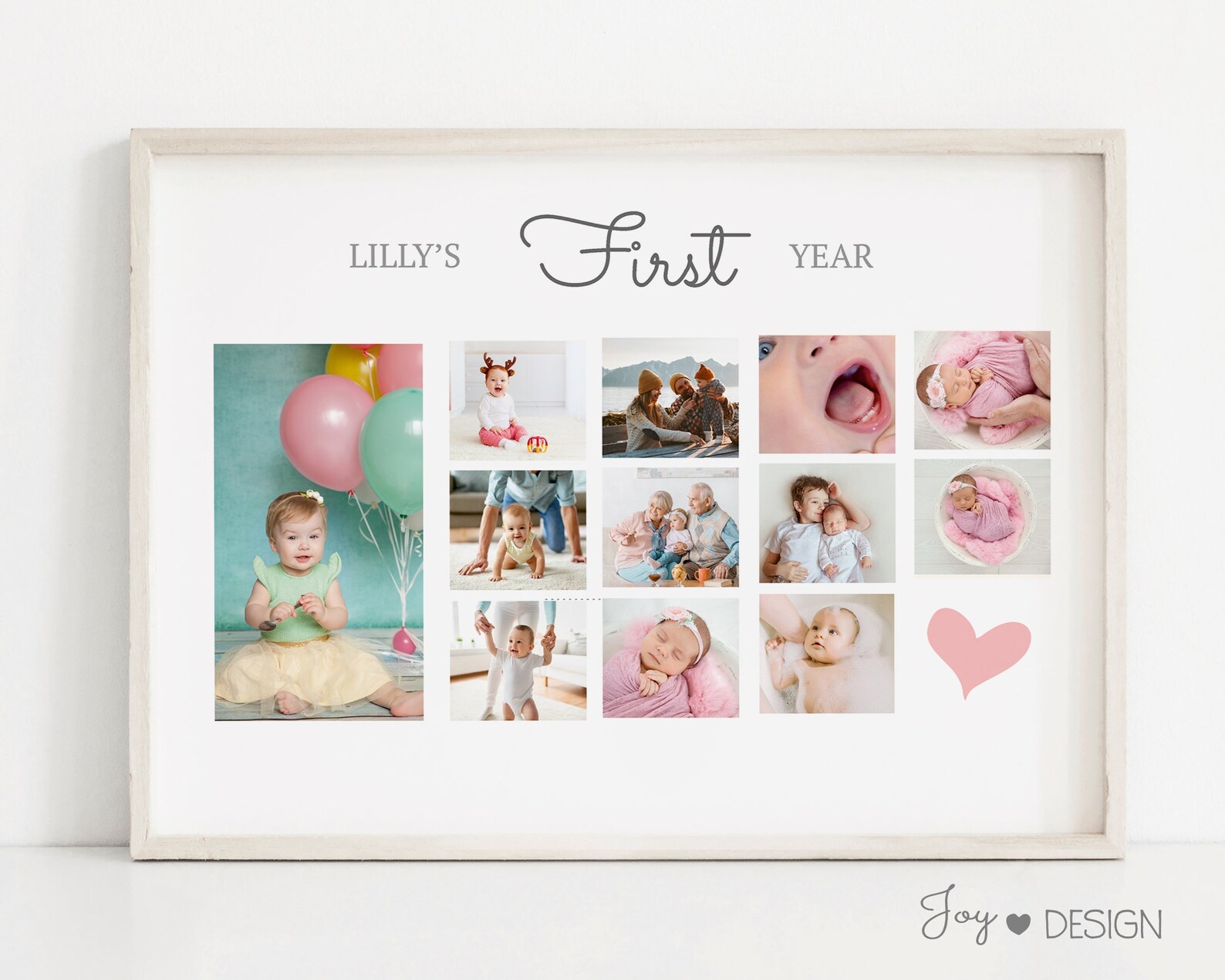 Baby Photo Collage Wall Print Personalised Photo Collage | Etsy UK