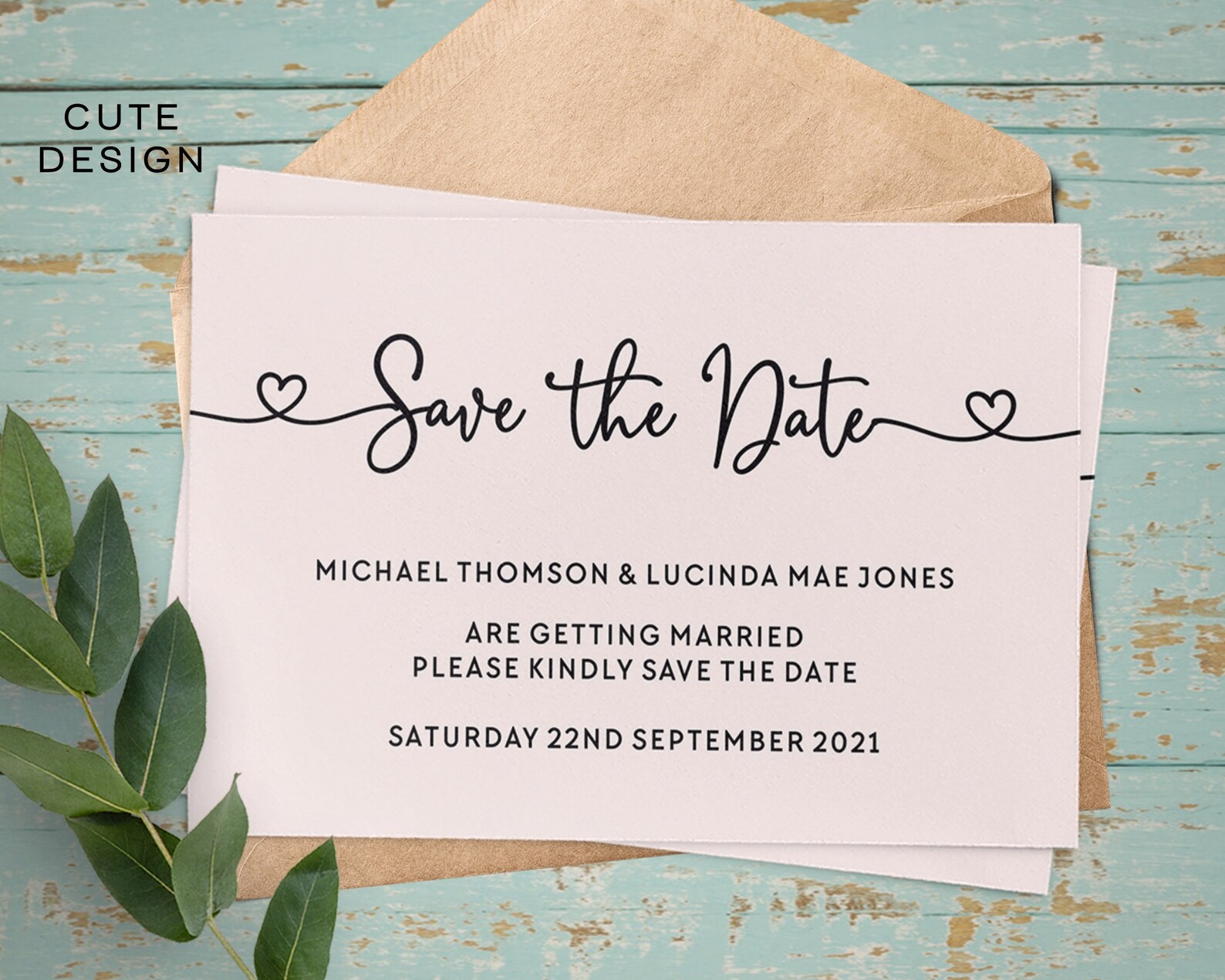 Wedding Save the Date Cards Personalised Wedding Save the - Etsy UK