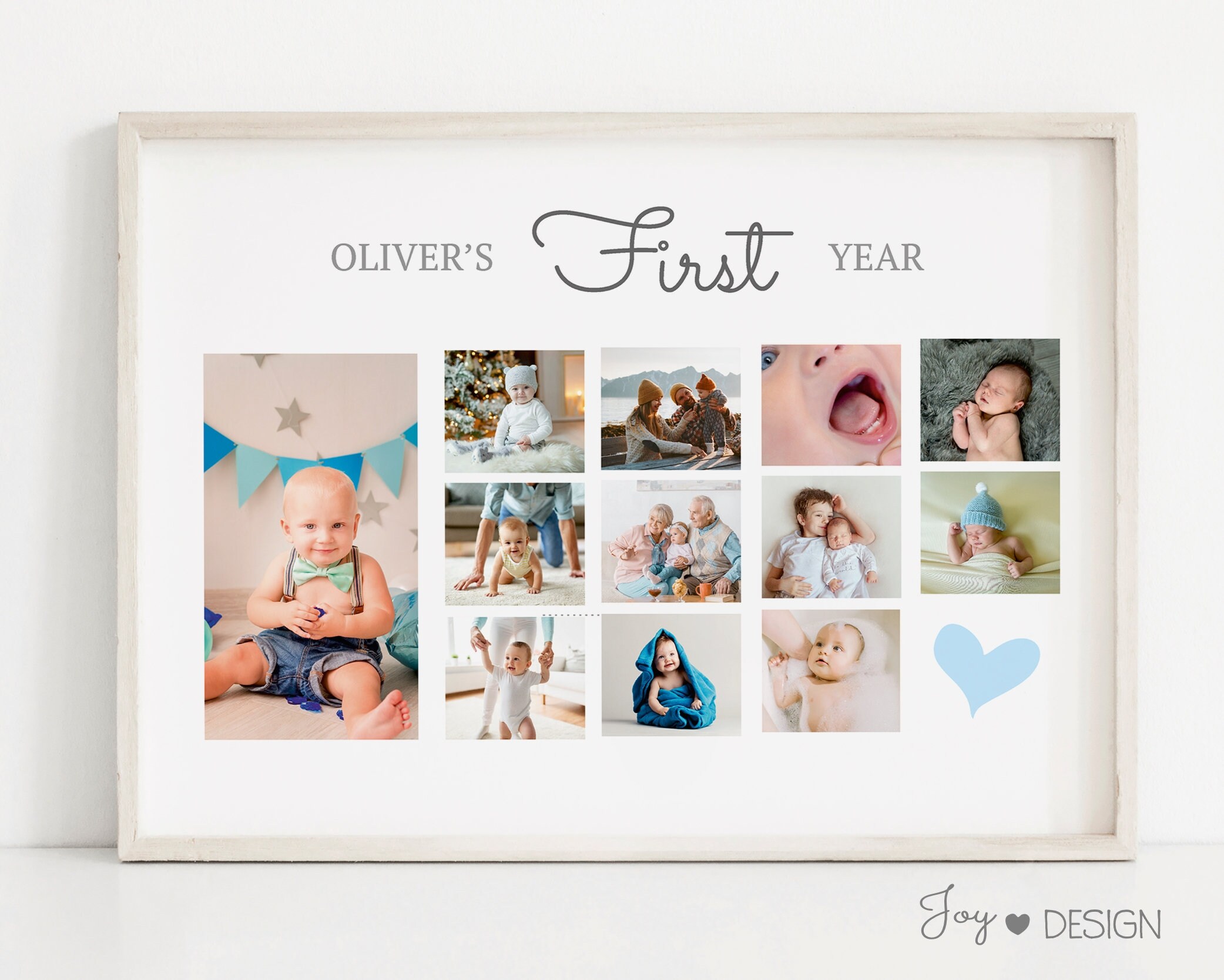 Wall Print Photo Collage New Baby Keepsake Photo Wall Print | Etsy