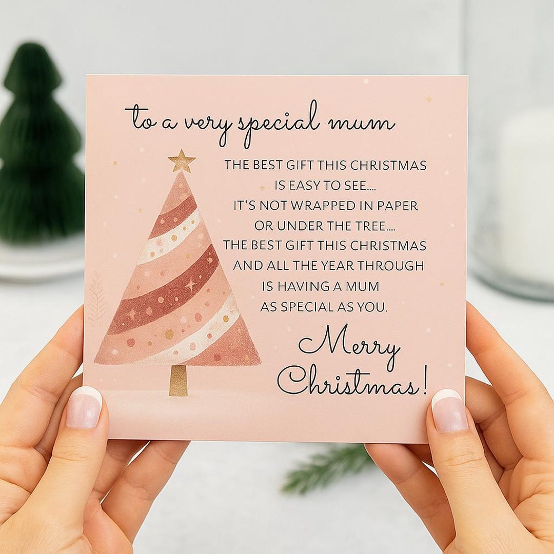 Mum Christmas Card-christmas Card for My Mummy-christmas Card for Mum ...