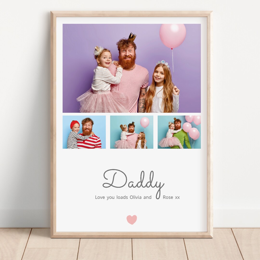 Personalised Father Photo Print, Dad Photo Print, (A2) Photo Gift ...