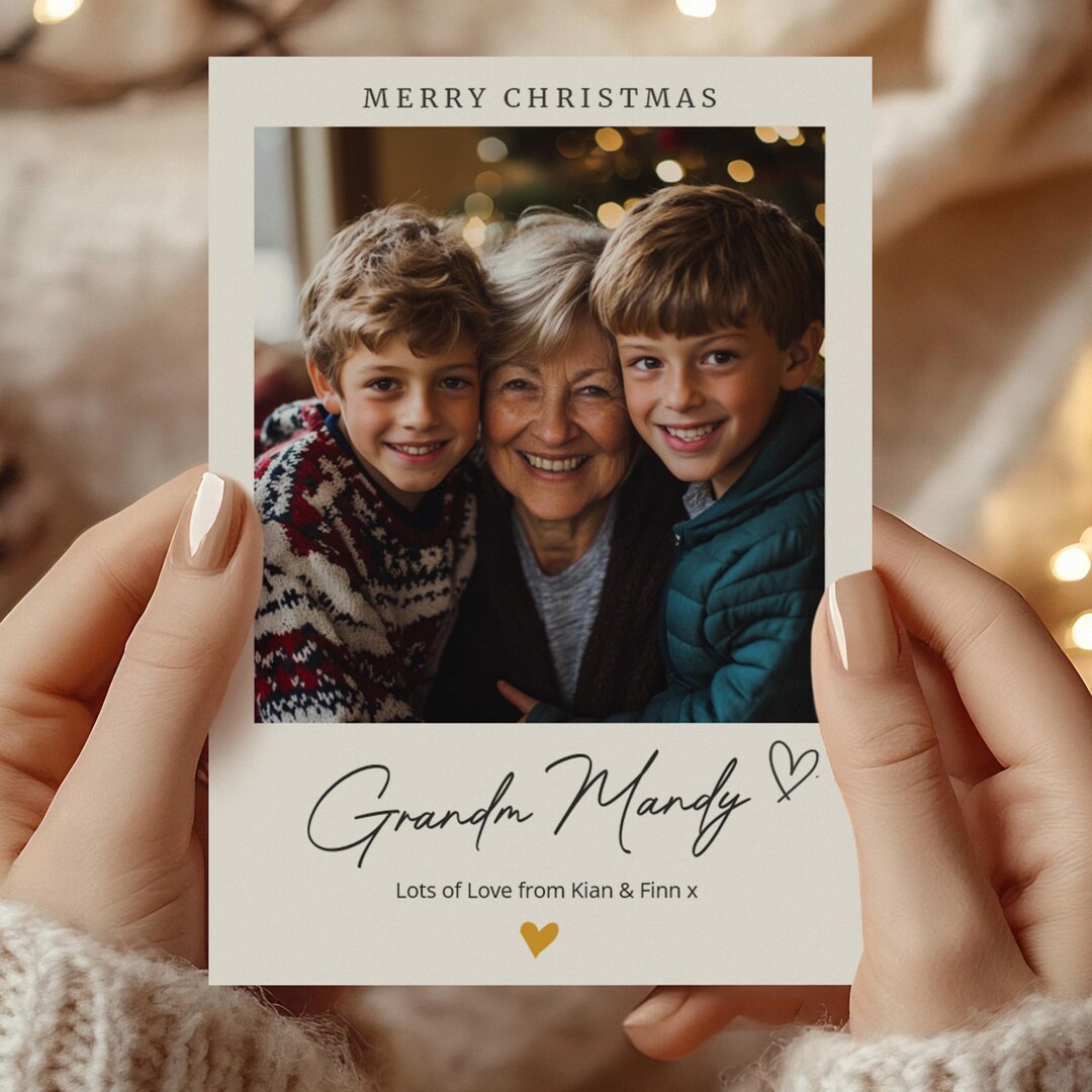 Personalised Christmas Card for Grandma or Granny – Custom Design for ...