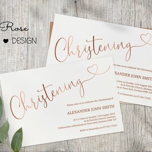 Bespoke Christening Day Invitation Including Photos, R1 Personalised ...