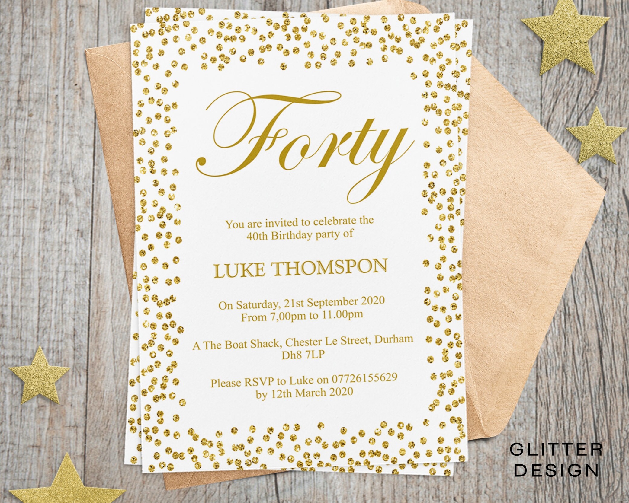 Printable 18th Birthday Invite, Personalised 40th Birthday Invite(h1 ...