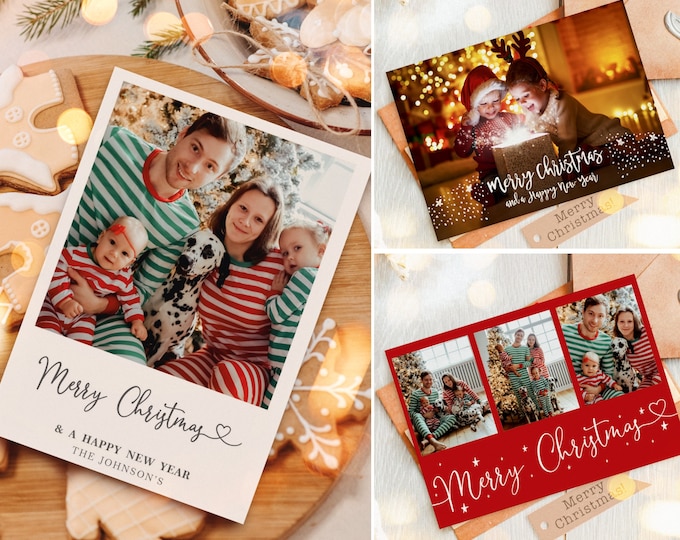 Personalised Family Christmas Card Gingerbread Family Design ...