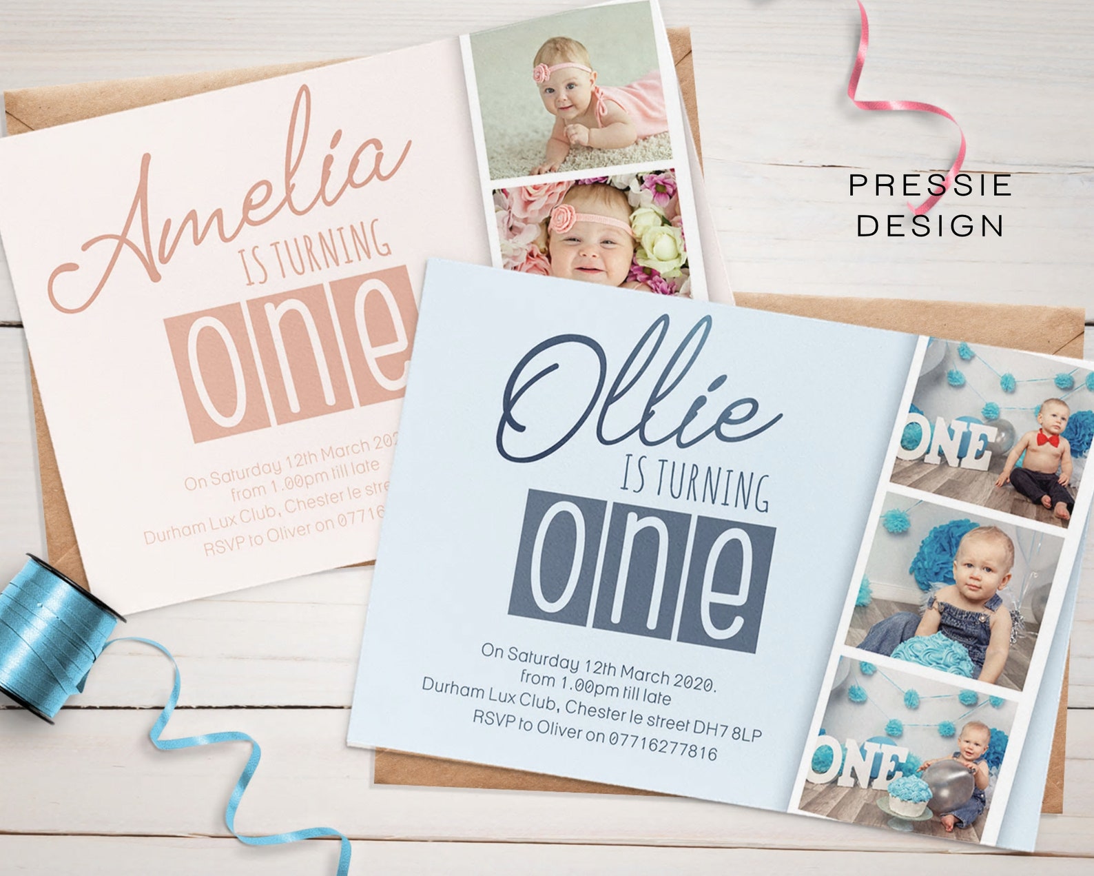 Cute Personalised 1st Birthday Invitations First Birthday | Etsy