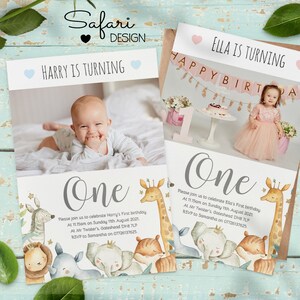 Cute Personalised 1st Birthday Invitations P1 First - Etsy