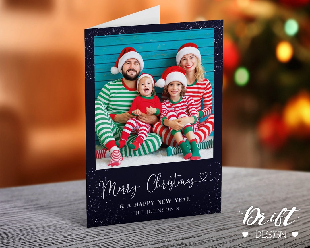 Christmas Photo Card, Photo Xmas Card. Photo Greetings Card MC1, Custom ...