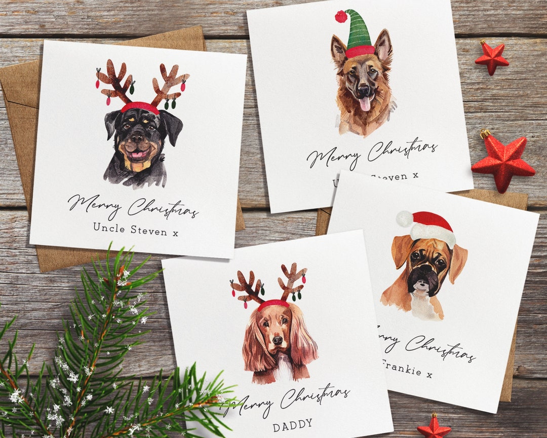 Personalised Pet Christmas Card, Personalised Dog Christmas Card ...