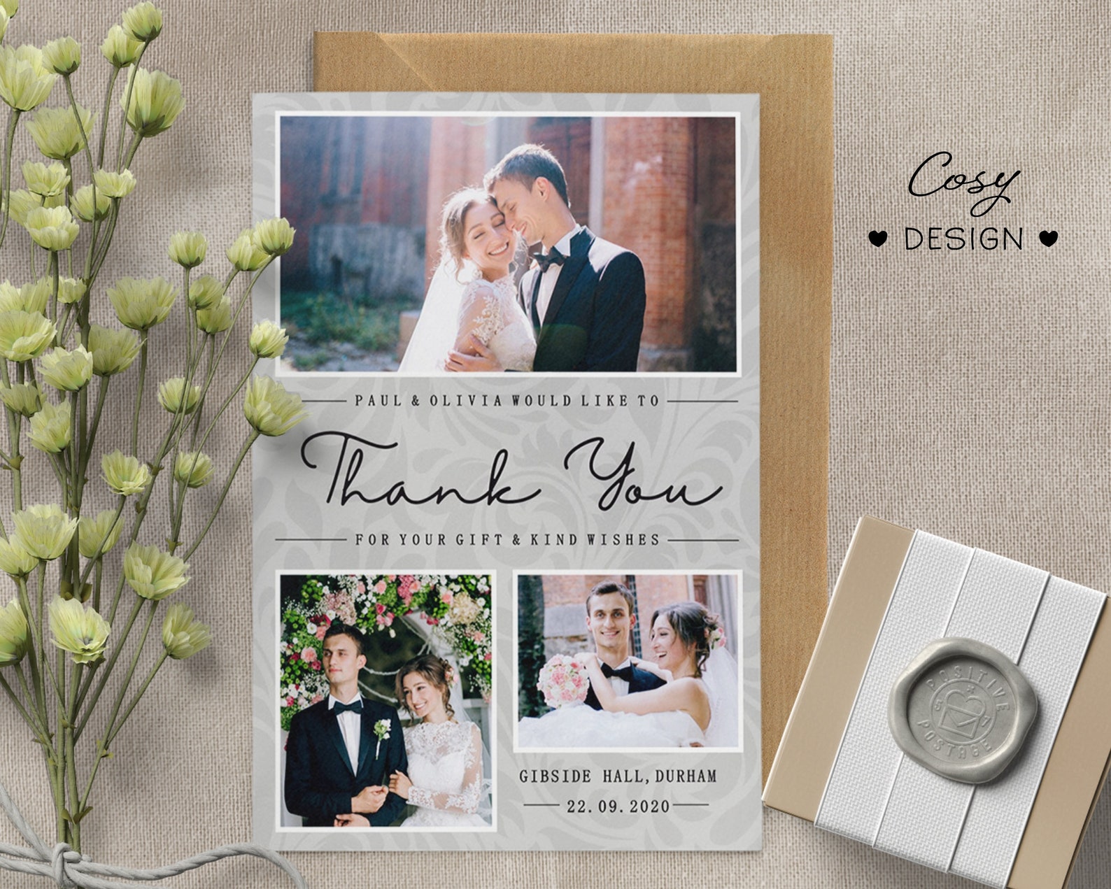 Printable Wedding Thank You Card Thank You Wedding Cards Thank | Etsy