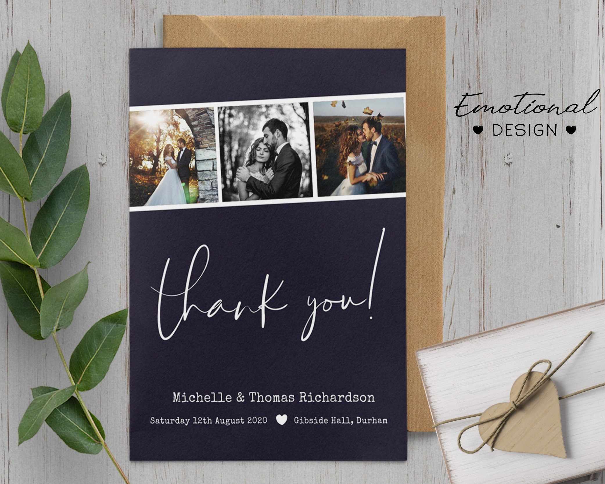 Personalised Wedding Thank You Cards Bespoke Design - Etsy